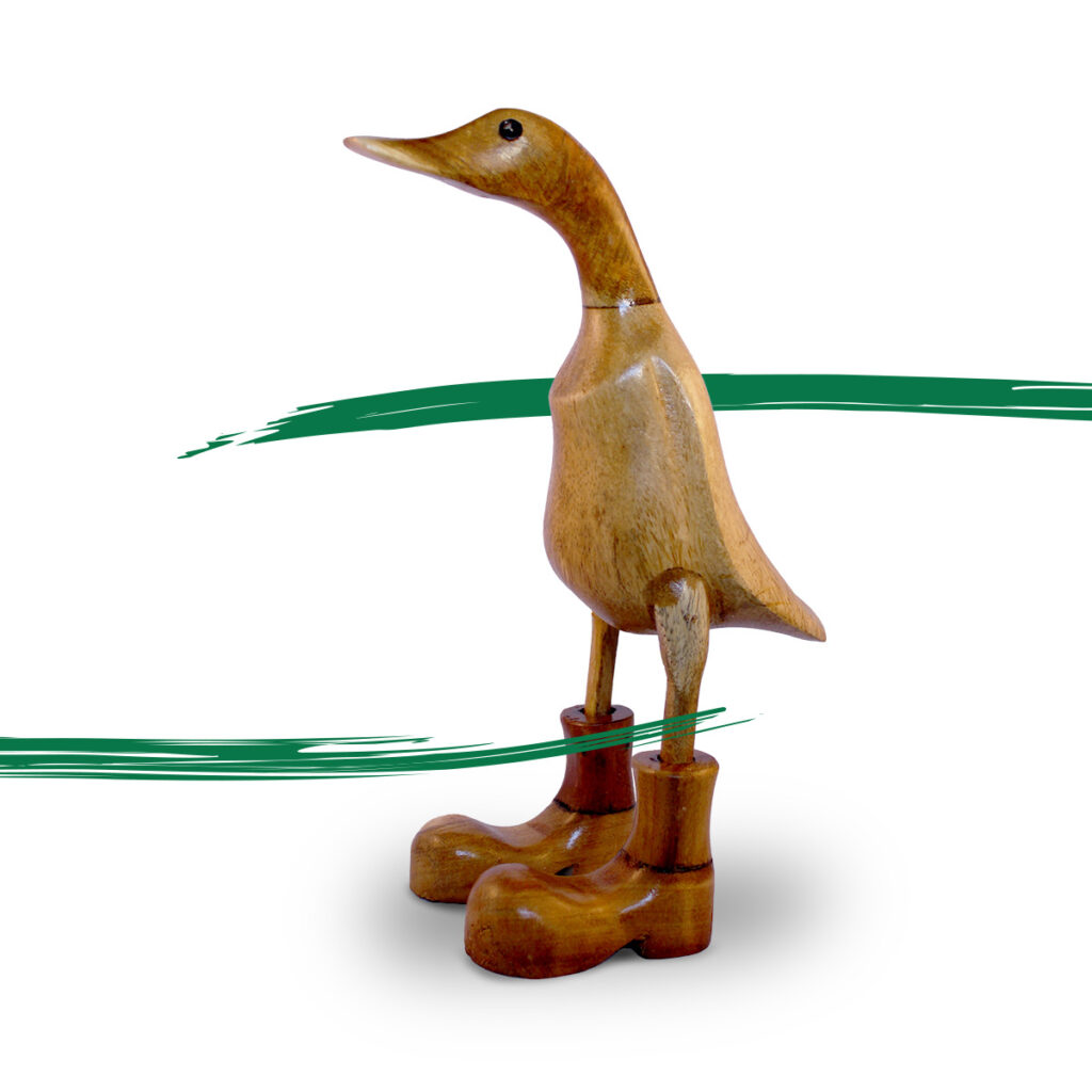 Bamboo Duck in Boots - Small (25cm) - Shiny Happy Eco