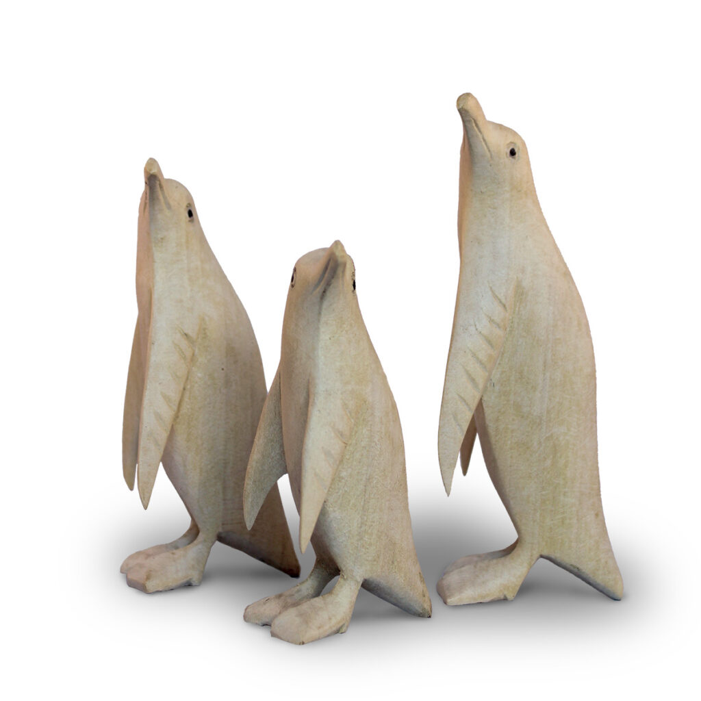 Wooden Penguins - Trio (Set of 3) - Shiny Happy Eco