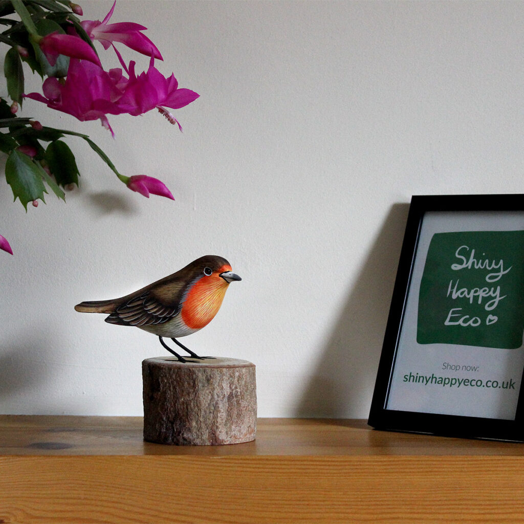Wooden Robin - Shiny Happy Eco